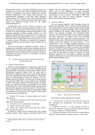 A Reliable Password-based User Authentication Scheme for Web-based Human Genome Database System ...