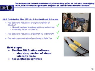 Designing Control Software and Graphical User Interfaces for ViSP Mechanisms | PPT