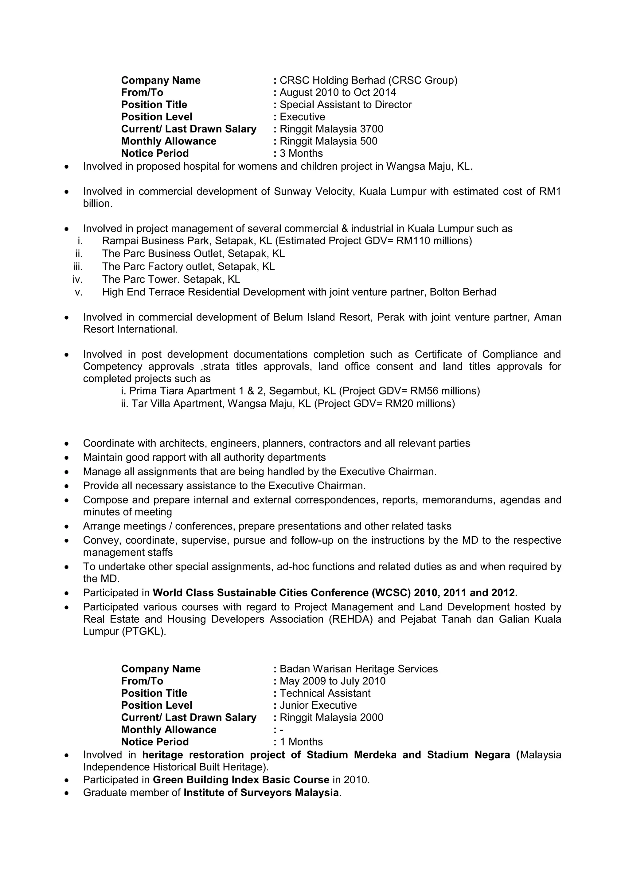 Mohd Khairul Amri Resume | PDF