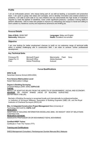 Mohd Khairul Amri Resume | PDF