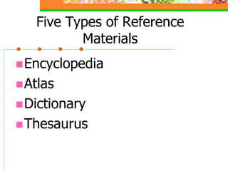 Reference materials | PPTX | Geography | Science