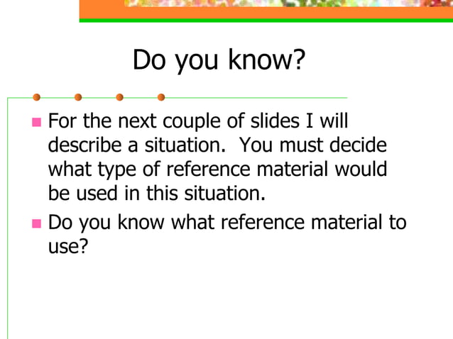 Reference materials | PPT