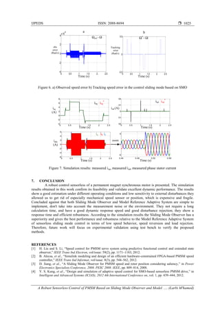 A Robust Sensorless Control of PMSM Based on Sliding Mode Observer and Model Reference Adaptive ...
