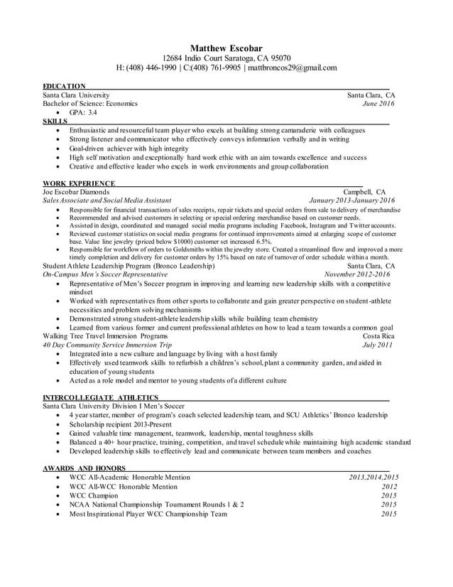 Matt Escobar Resume (1) | PDF