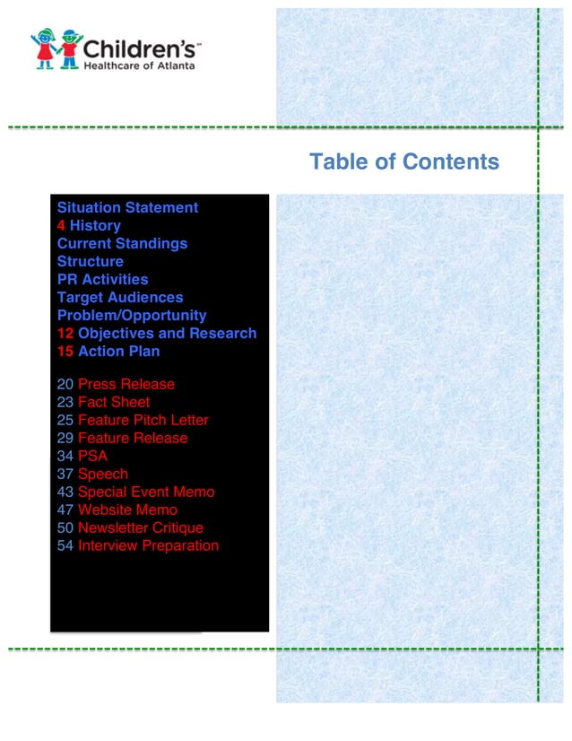 CHOA Communication Plan FINALIZED | PDF
