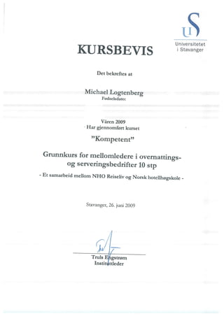 COURSES LOGTENBERG MICHAEL J | PDF