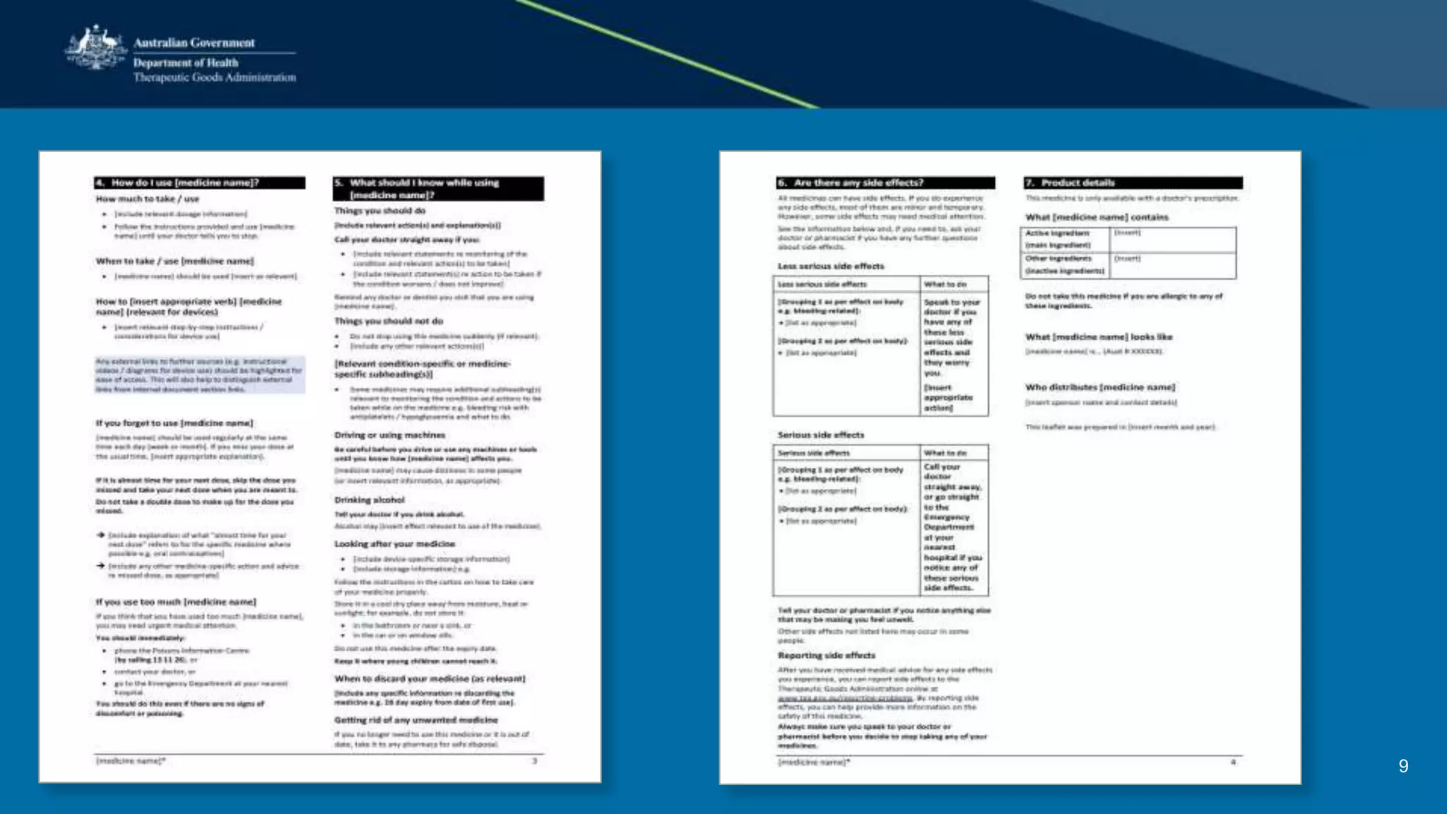 Consumer Medicine Information - Improving the CMI template | PPT