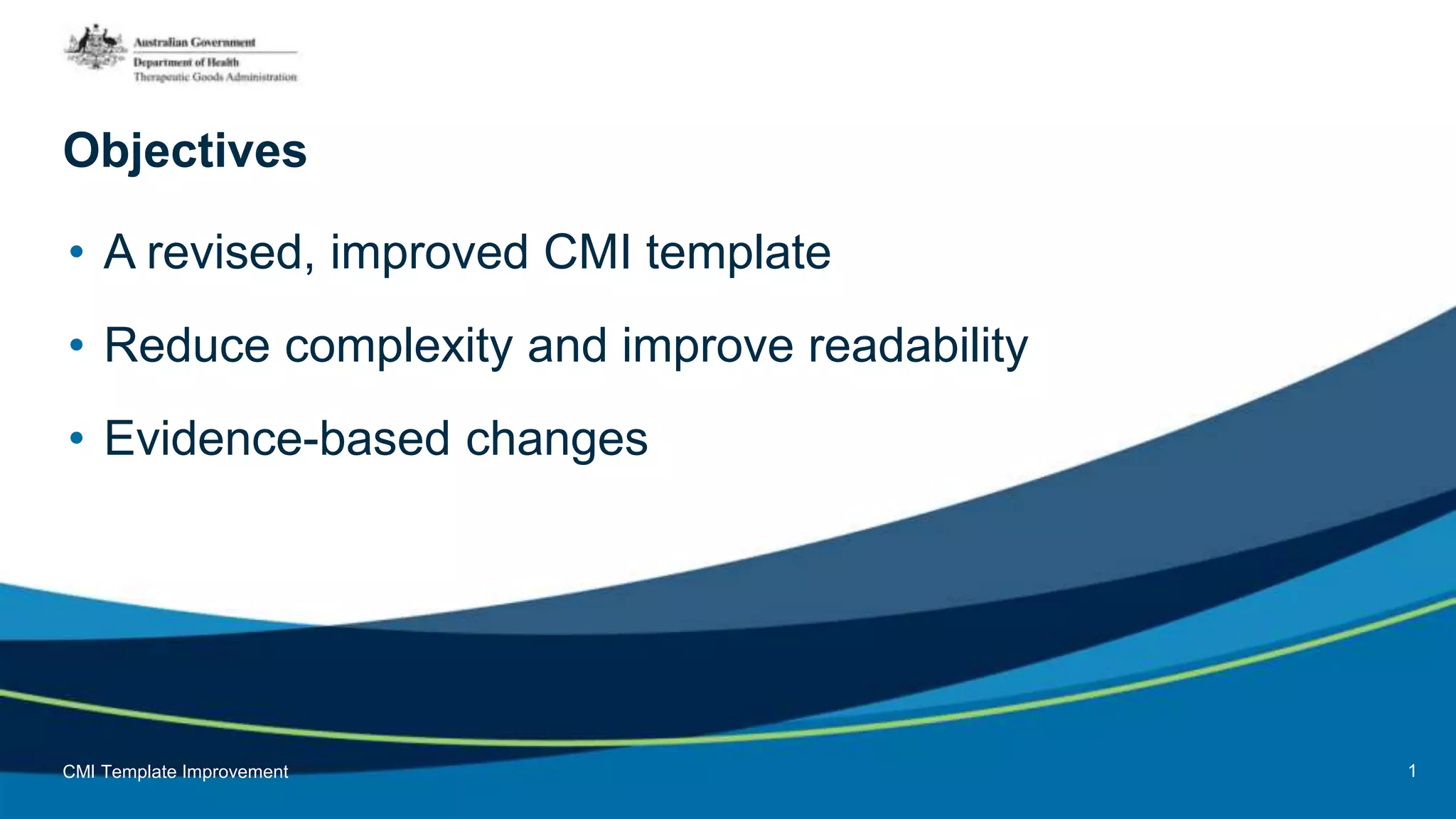 Consumer Medicine Information - Improving the CMI template | PPT | Free ...
