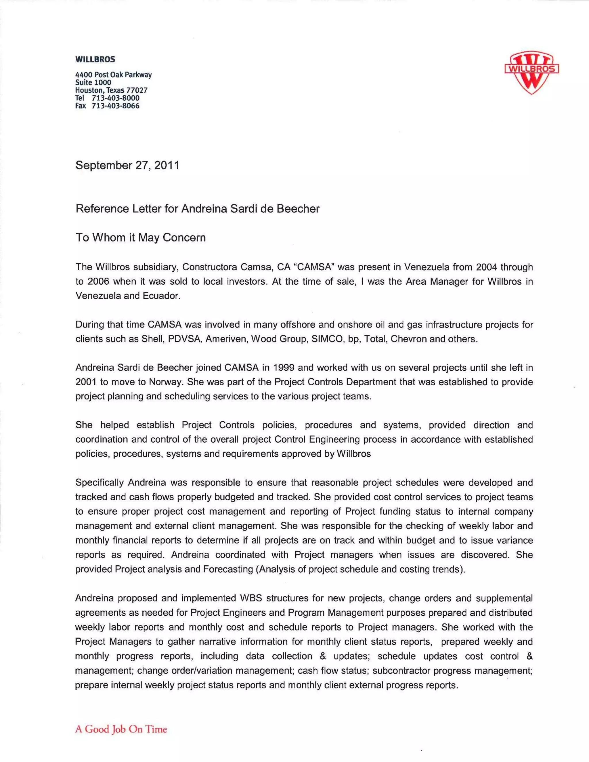 Recommendation letter from Mike Hall | PDF