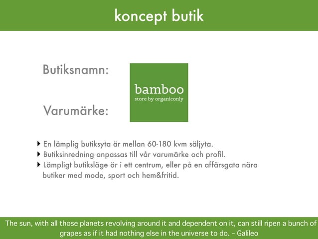 bamboo store concept presentation | PPT