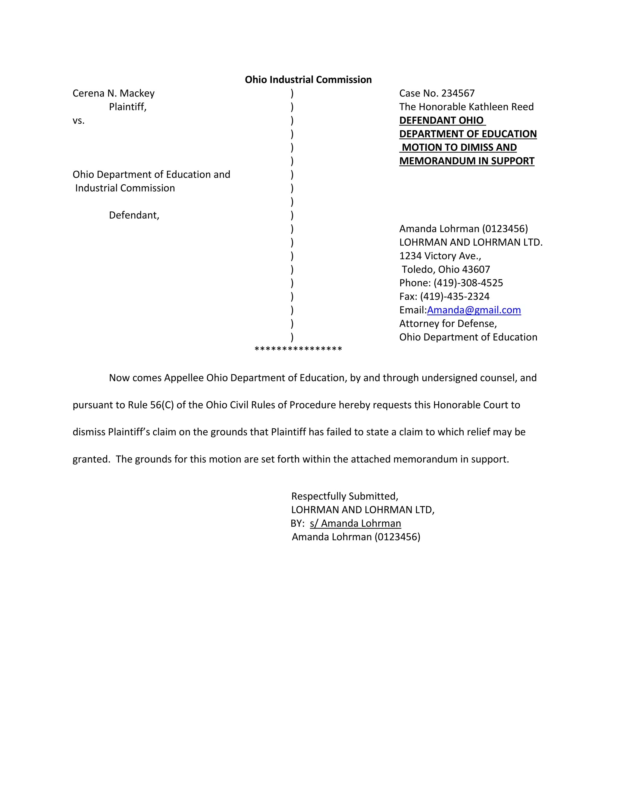 Motion to dismiss Assignment | PDF