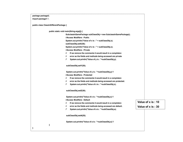 Java Programming 05 Access Control In Java Pdf Programming Languages Computing