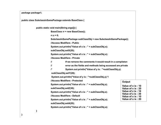 Java Programming 05 Access Control In Java Pdf Programming Languages Computing