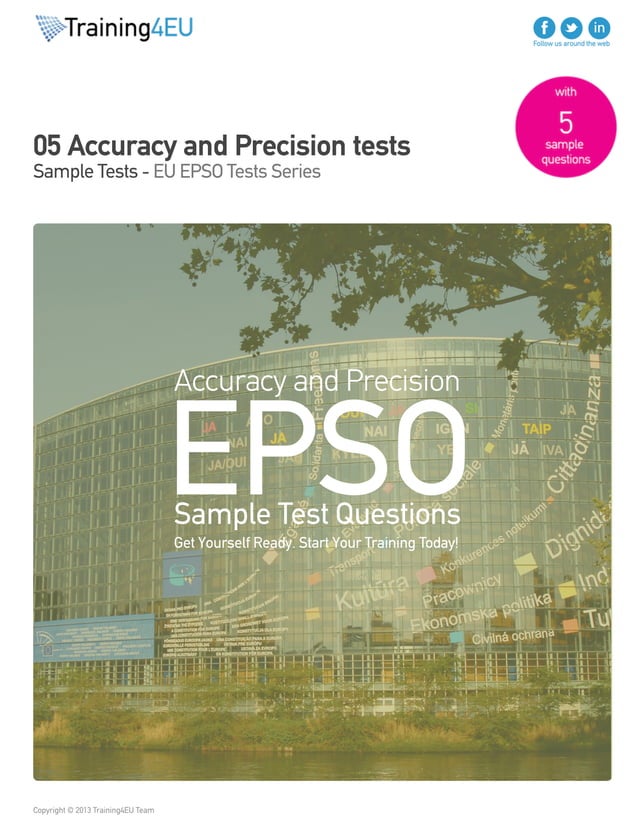 Accuracy and Precision test EU EPSO | PDF