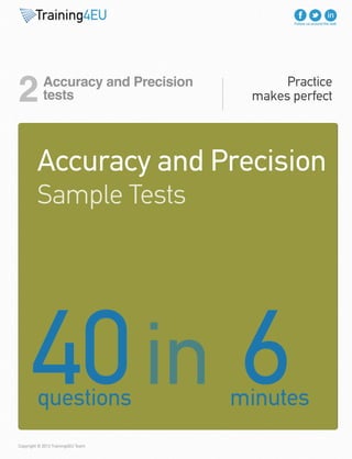 Accuracy and Precision tests EU EPSO | PDF | Standardized Testing ...