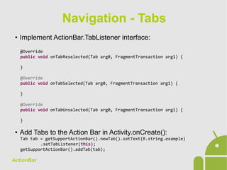 Android App Development - 05 Action bar | ODP