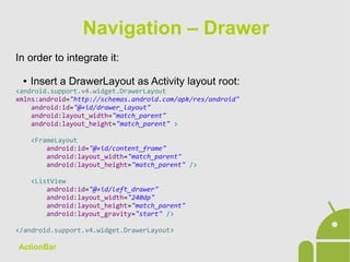 Android App Development - 05 Action bar | ODP