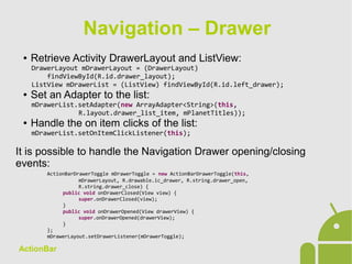 Android App Development - 05 Action bar | ODP