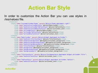 Android App Development - 05 Action bar | ODP