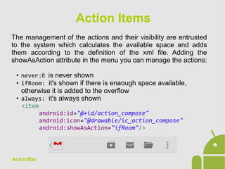 Android App Development - 05 Action bar | ODP