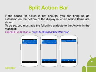 Android App Development - 05 Action bar | ODP | Operating Systems | Computer Software and ...