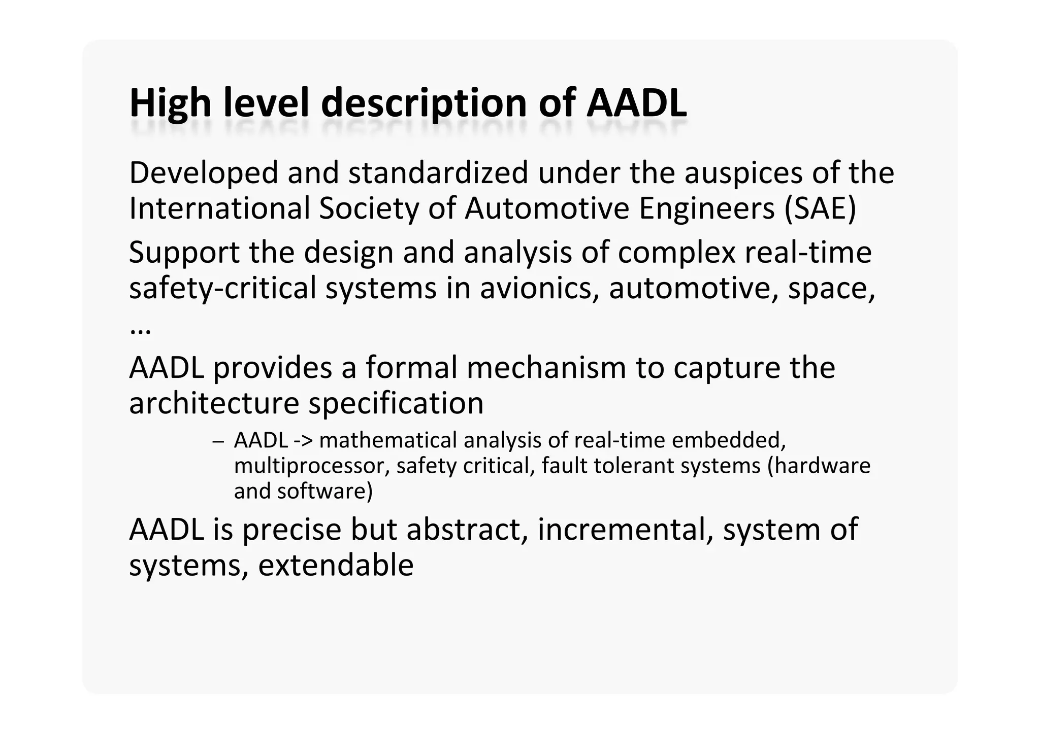 Software Architecture: Architecture Description Languages | PDF