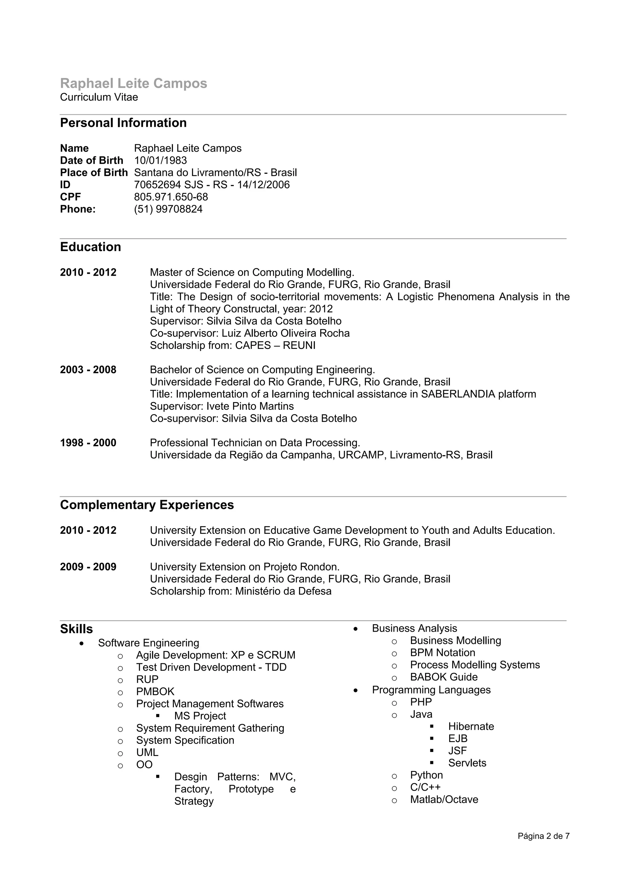 CV_RaphaelCampos_en | PDF