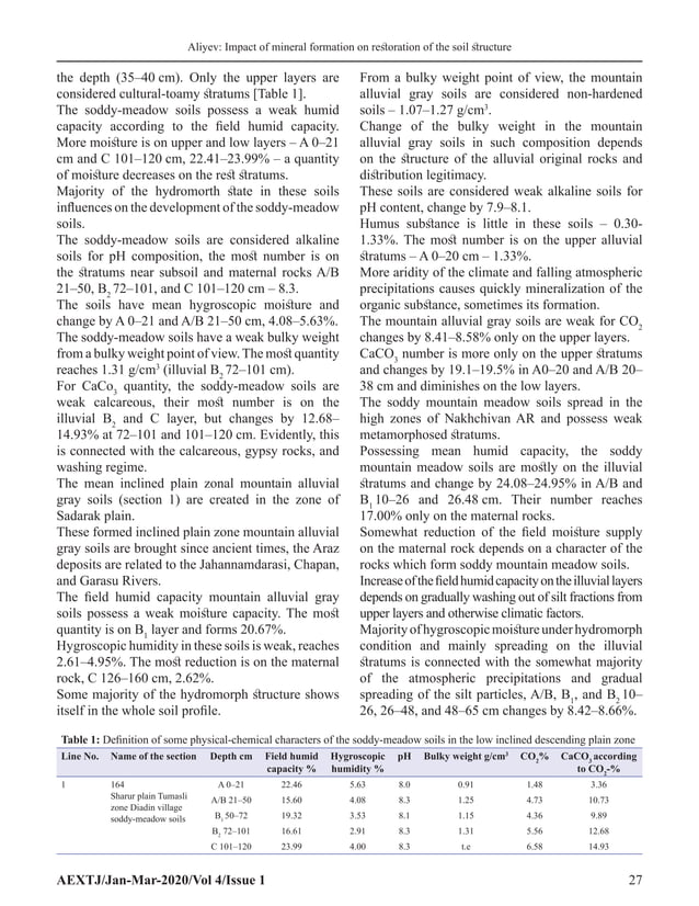 Impact of Mineral Formation on Restoration of the Soil Structure in ...