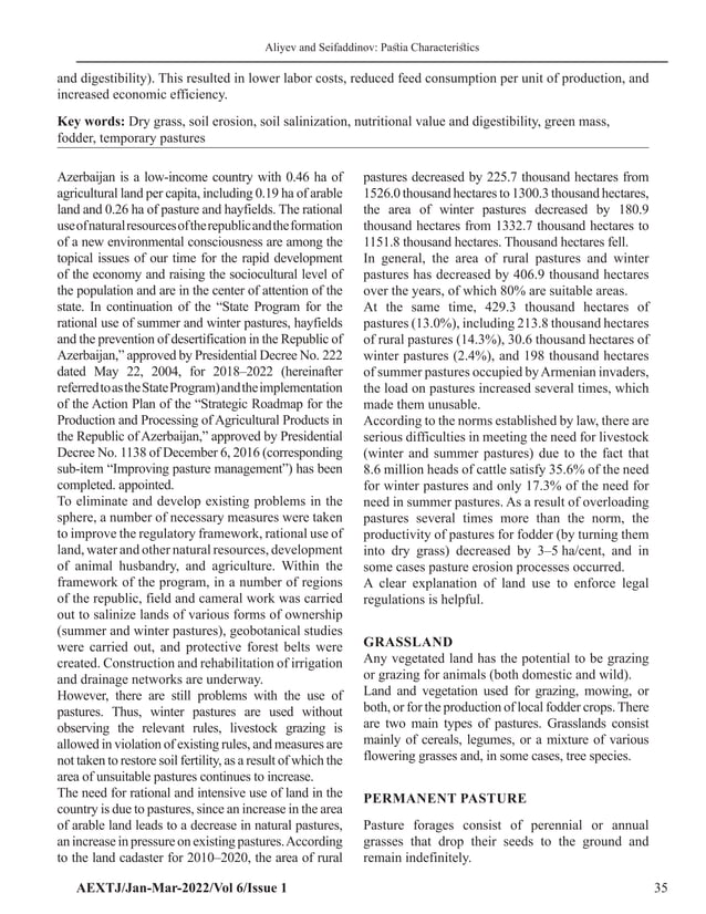 Pastia Characteristics and Improved Use Efficiency | PDF