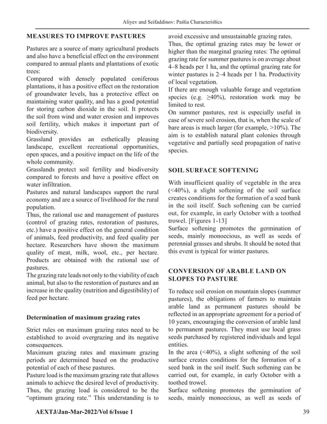 Pastia Characteristics and Improved Use Efficiency | PDF