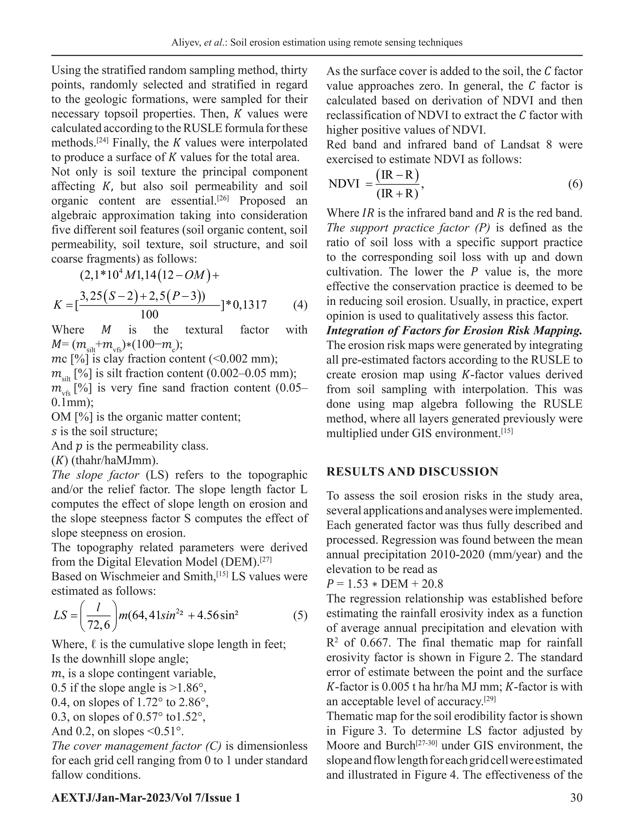 Soil Erosion Estimation Using Remote Sensing Techniques in Theshirvan Plain of the Republic of ...