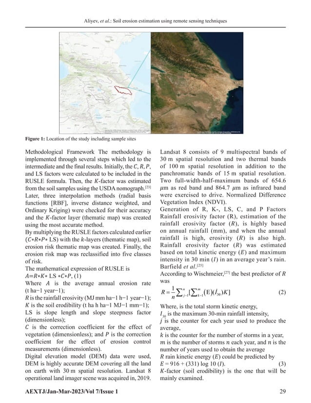 Soil Erosion Estimation Using Remote Sensing Techniques in Theshirvan Plain of the Republic of ...