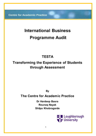 IB TESTA Report3 | PDF