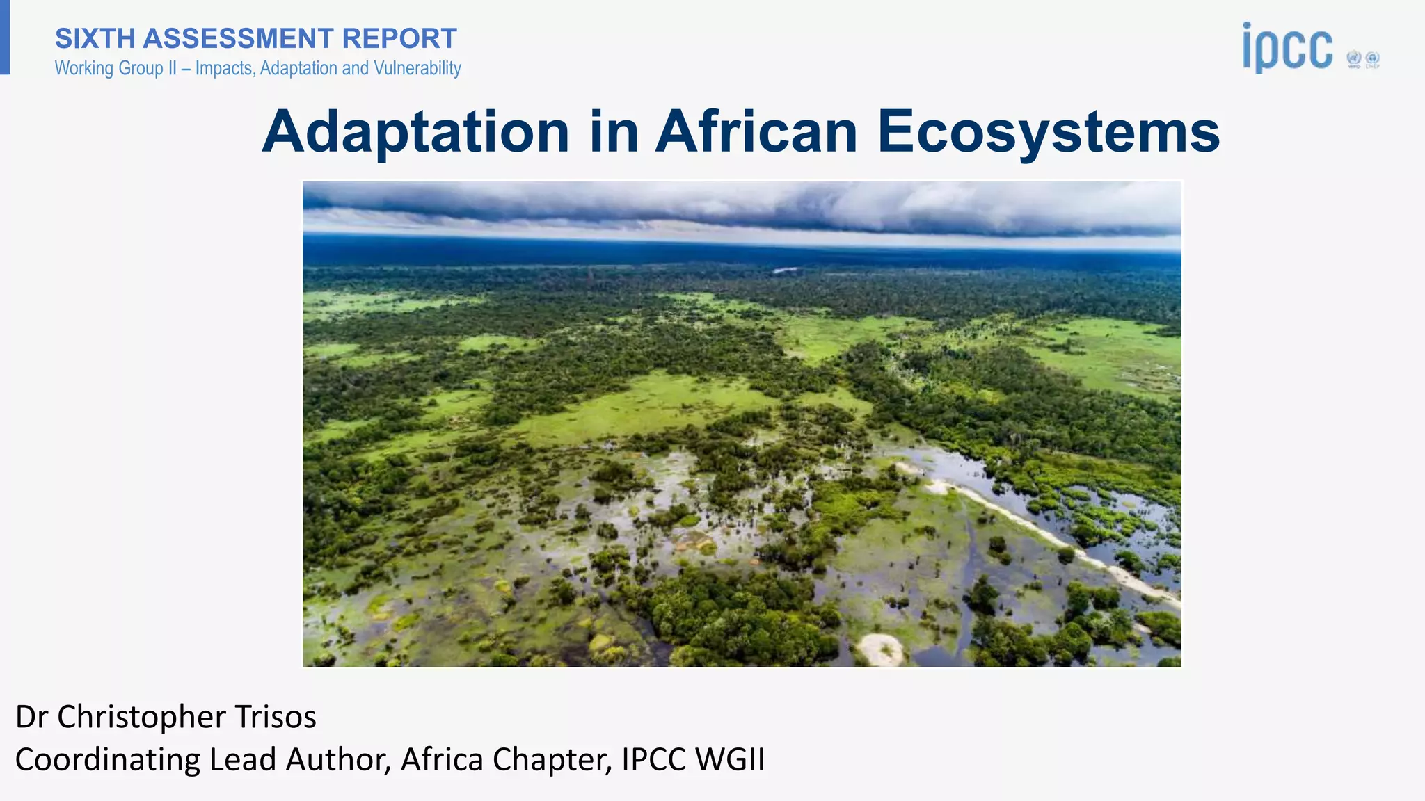 Adaptation in African ecosystems | PPTX | Environmental Services ...