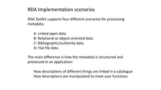 Application Profiles in RDA - Jenny Wright | PPTX | Databases | Computer Software and Applications