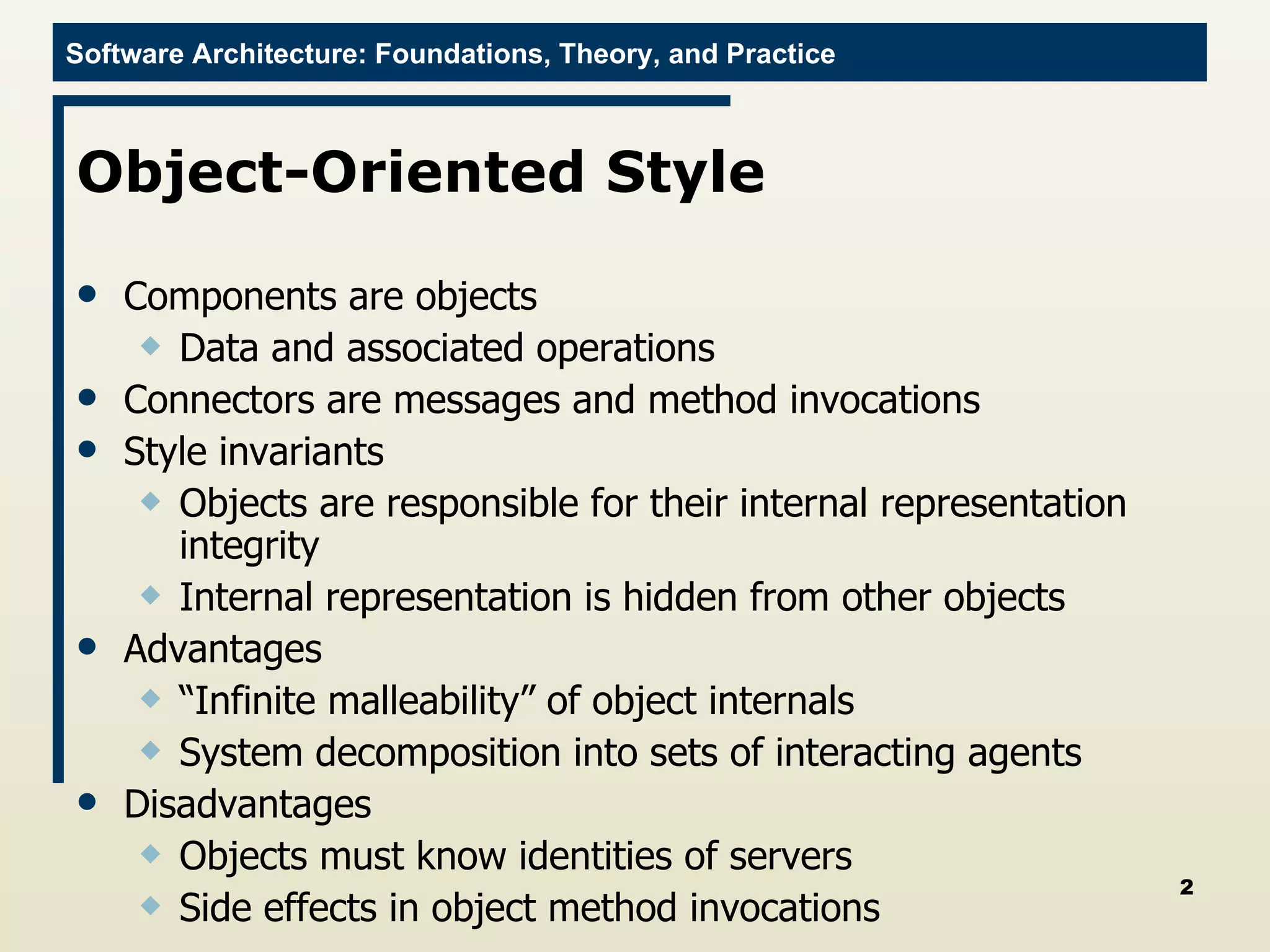 05 architectural styles | PPT | Programming Languages | Computing
