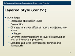 05 architectural styles | PPT | Programming Languages | Computing