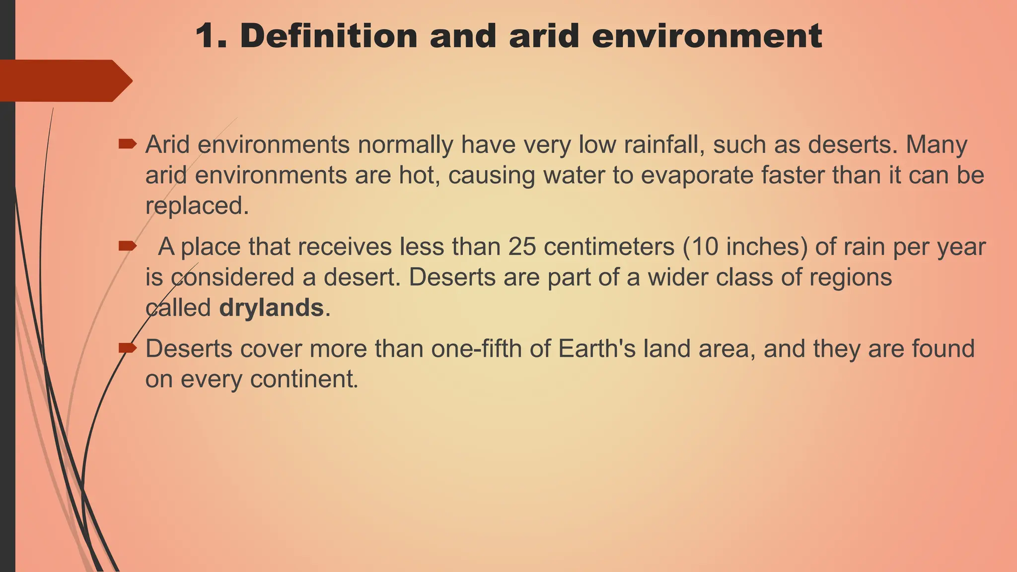 ARID ENVIRONMENT AND ASSOCIATED PROCESSES | PPTX
