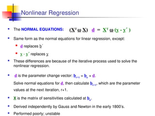 Nonlinear Regression- in econometrics model | PPT