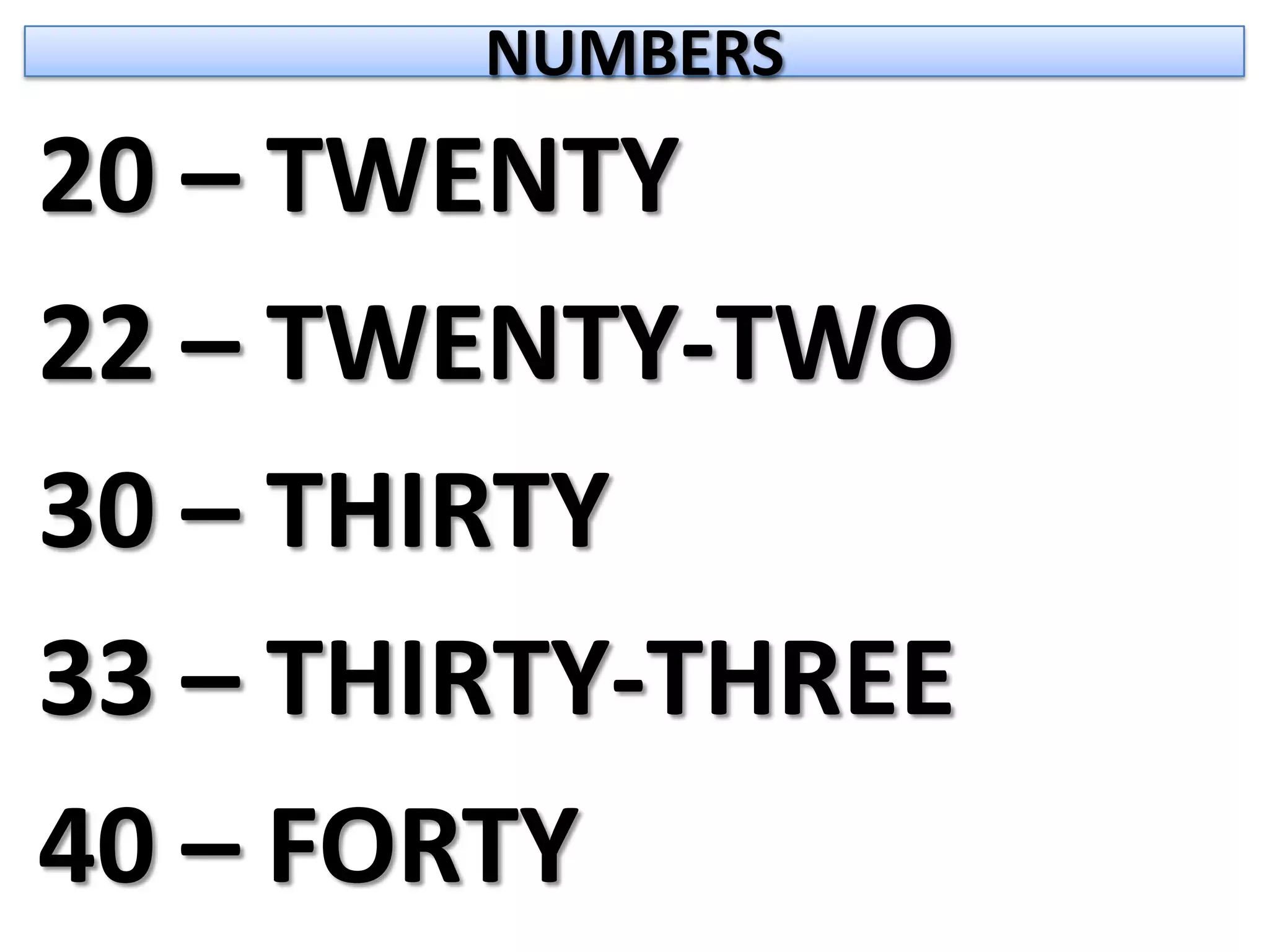 05 b numbers | PPT