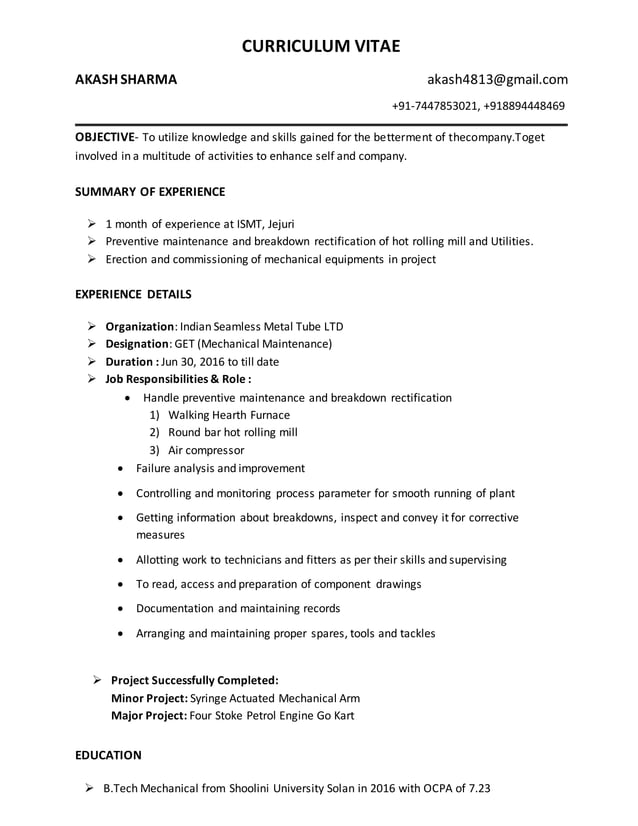 CV Akash Sharma | PDF