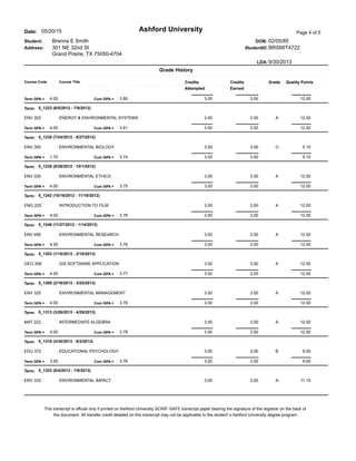 transcript | PDF | Undergraduate Education | College Education