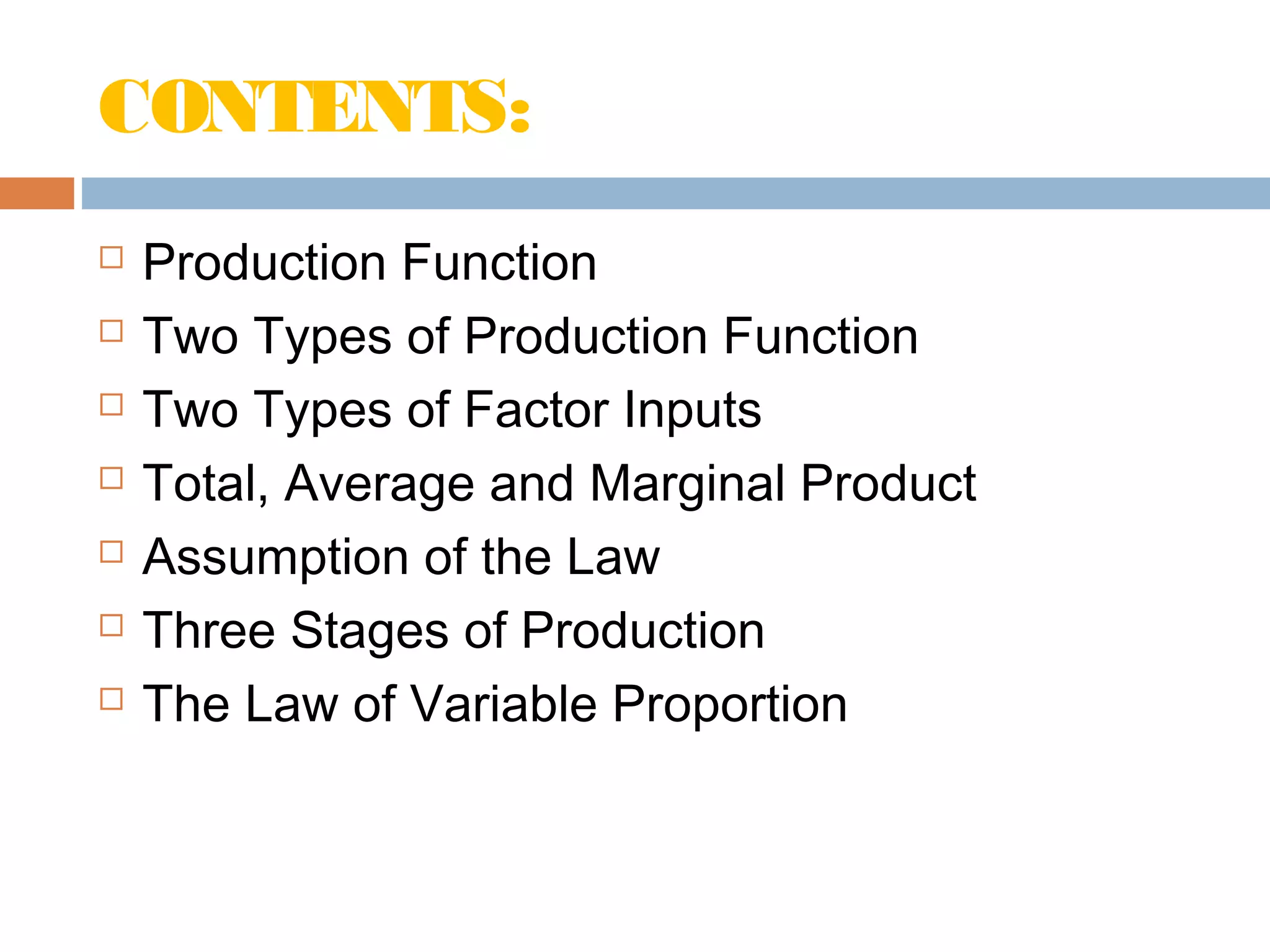 Presentation on law of variable proportion | PPT