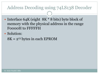 Bus Structure, Memory and I/O Interfacing | PPT
