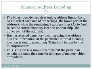Bus Structure, Memory and I/O Interfacing | PPT