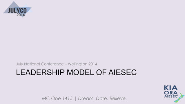 Leadership model of aiesec v2 | PPTX