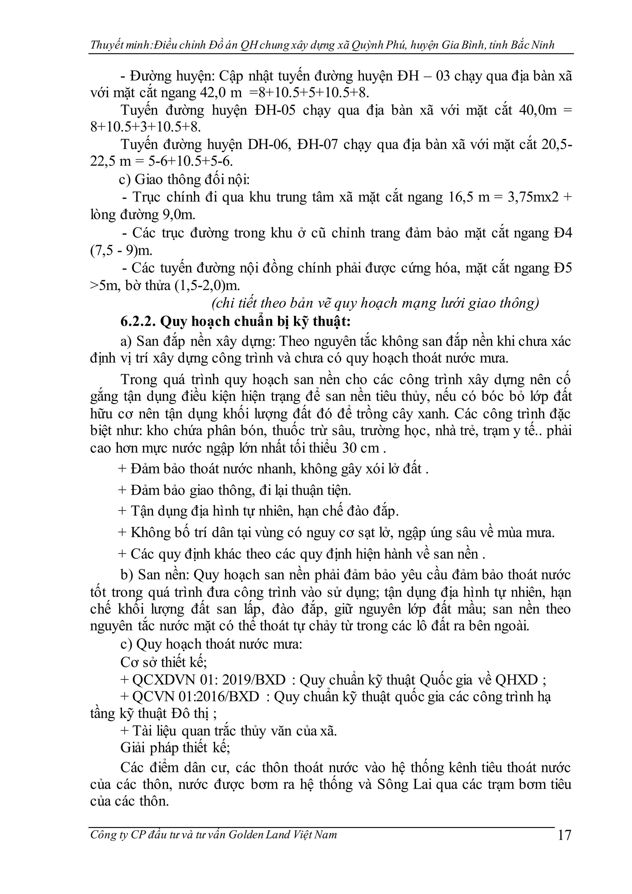 Thuyet minh Quy hoach chung xa Quynh Phu - Gia Binh - Bac Ninh | PDF