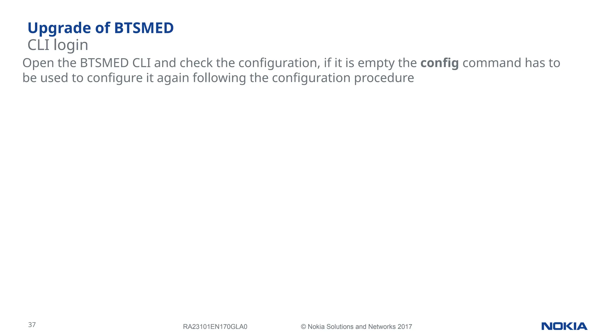 Single RAN BTS med commissioning and int | PPTX