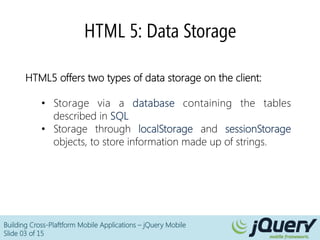 05 Building cross-platform mobile applications with jQuery Mobile / Desarrollo de Aplicaciones ...