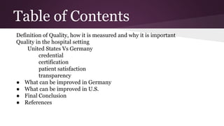 Germany Presentation on Quality | PPTX